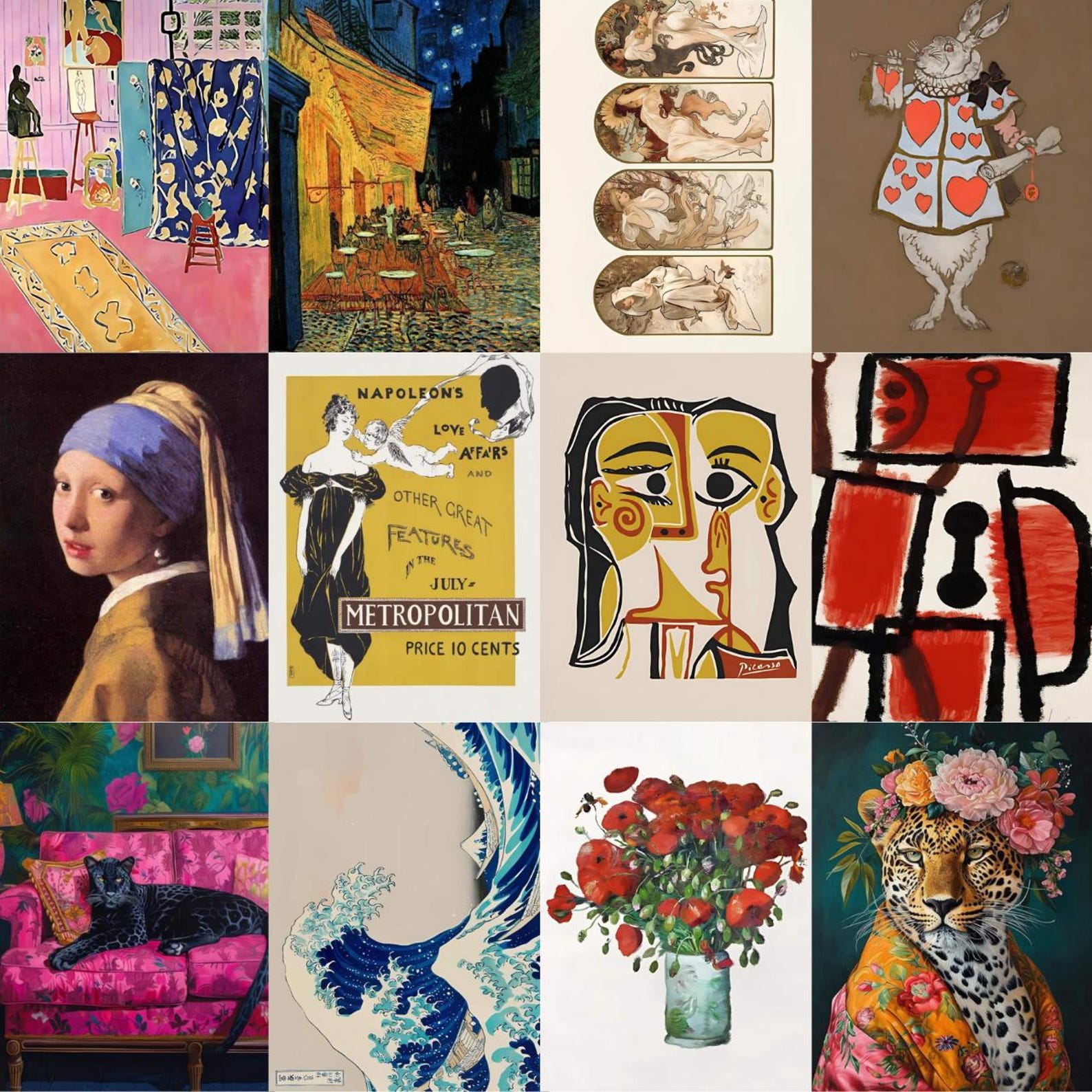140 Piece Eclectic Gallery Wall Art Prints, Maximalist Collage Kit ...