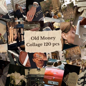 Old Money Aesthetic Collage Print, Luxury Fashion Print, Old Money ...