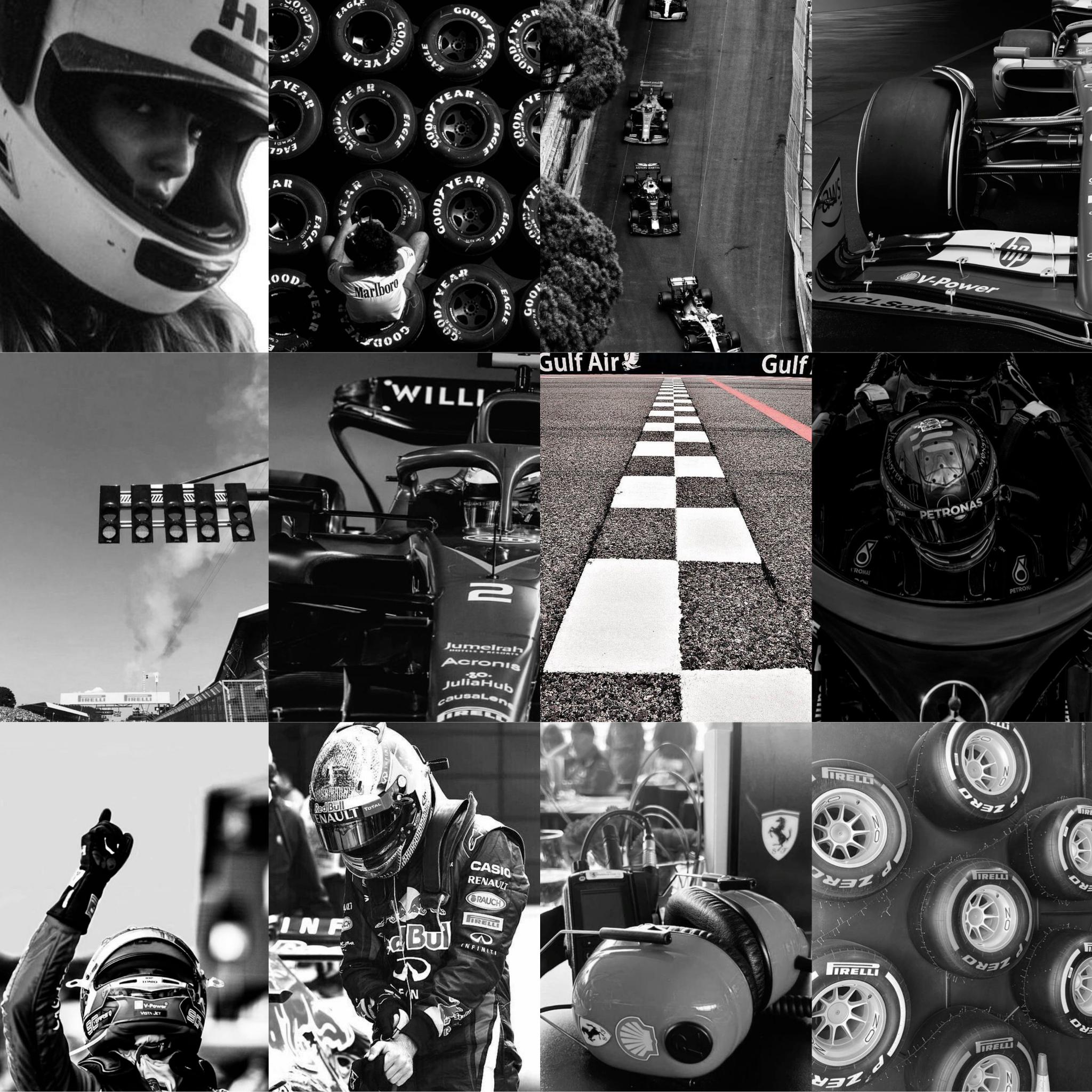 160PCS F1 Aesthetic Photo Collage, Ferrari Formula 1 Poster, Formula 1 ...