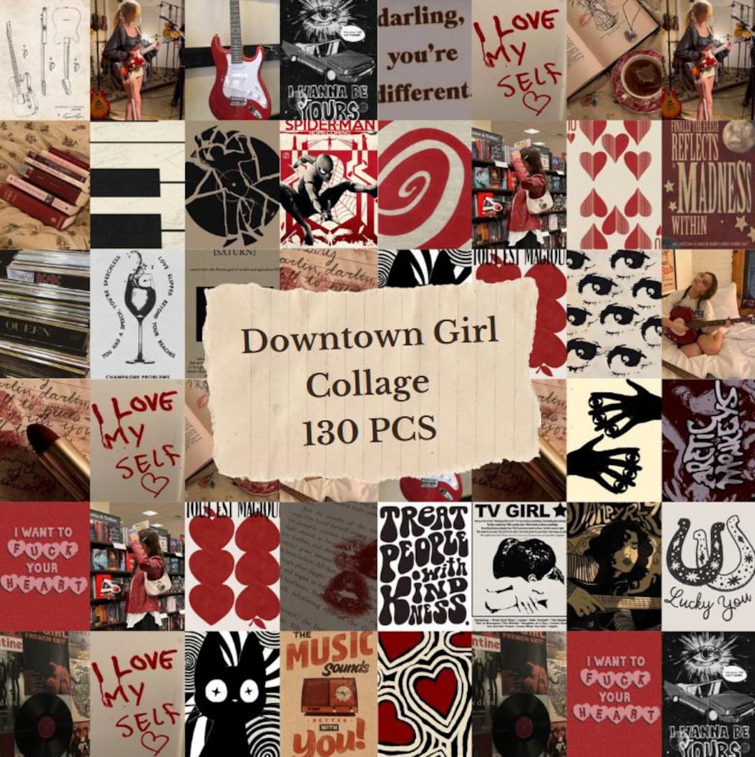 130PCS Downtown Girl Aesthetic Collage Kit Y2k Aesthetic downtown Girl ...