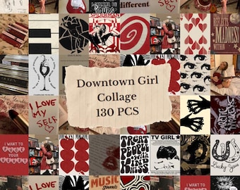 135PCS Downtown Girl Aesthetic Collage Kit | Y2k Aesthetic |downtown ...