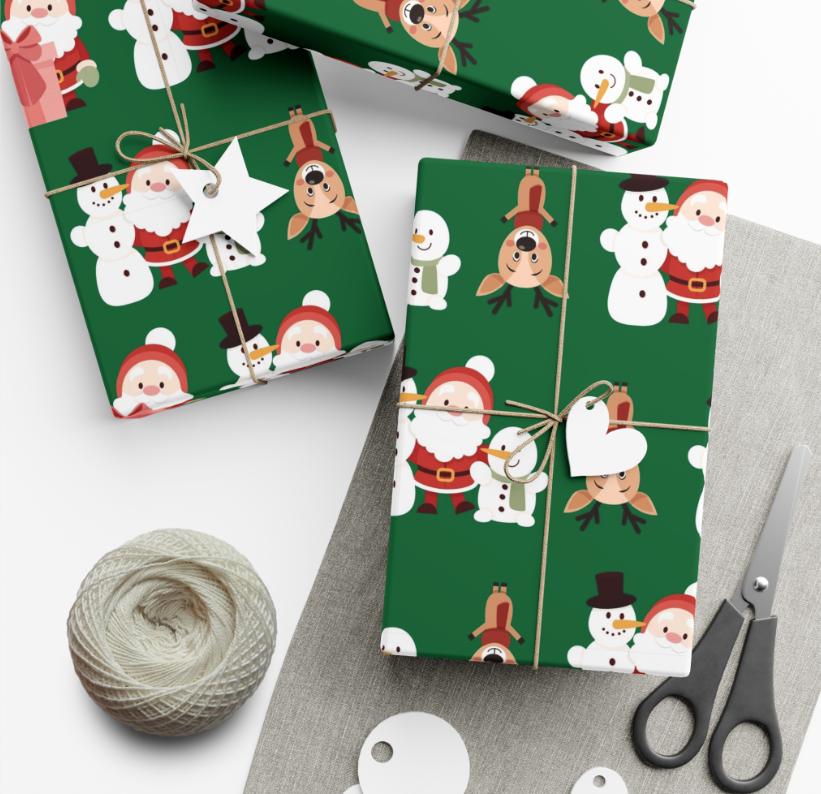 Christmas Digital Paper Set Christmas Seamless Pattern Holidays Digital ...