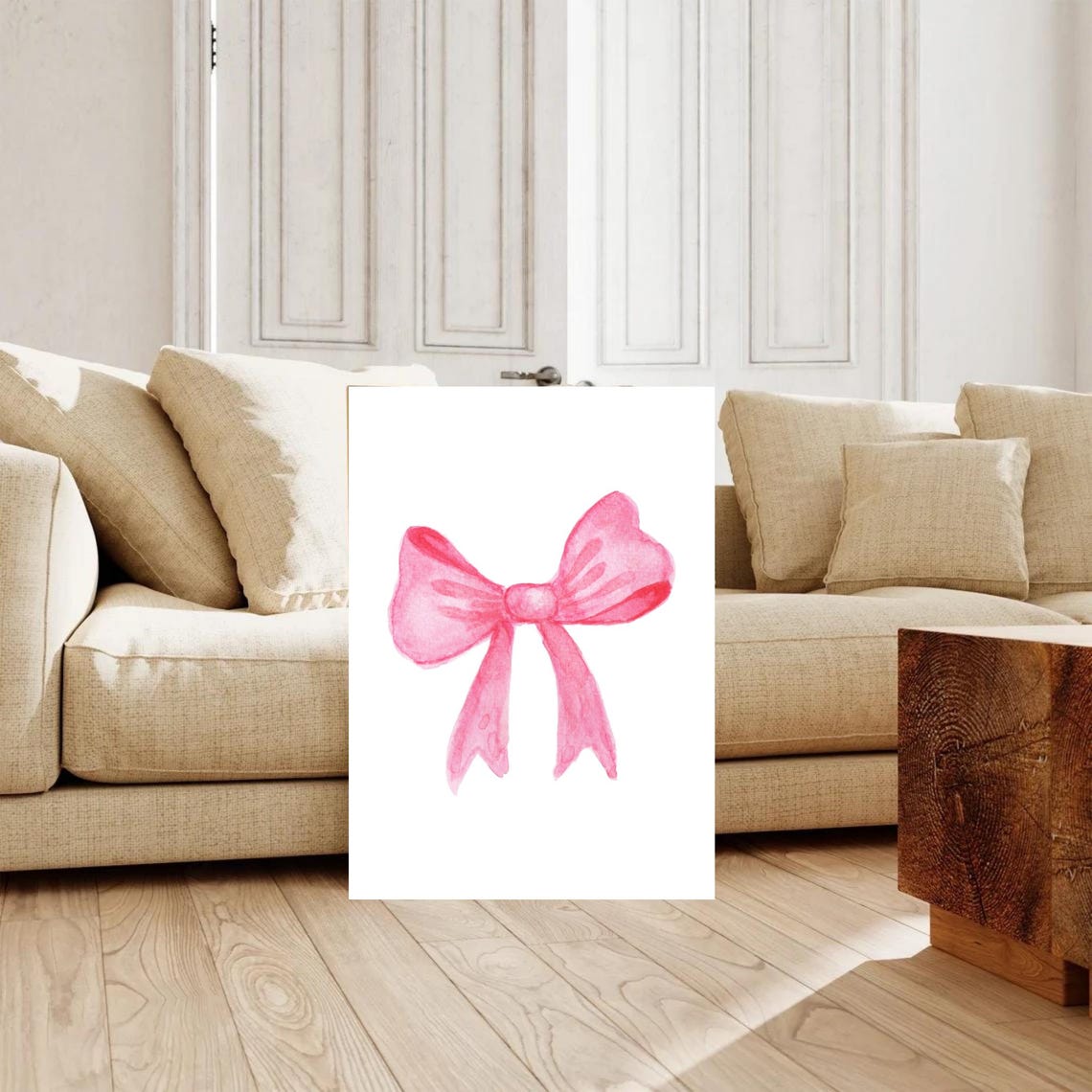 Trendy Pink Bows Wall Art Set of 7, Preppy Poster, College Apartment ...