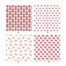 Red Christmas Coquette Digital Paper, Bow Patterns (digital Download ...