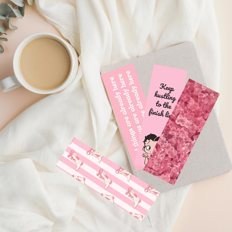 Preppy Book Lover Bookmarks, Printable Bookmarks Preppy Aesthetic, Book ...