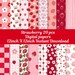 Strawberry Daisy Seamless Pattern, Pastel Digital Paper (digital ...