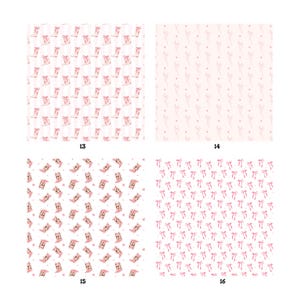 Pink Coquette Bows Digital Papers,pink Digital Seamless Patterns,pink ...