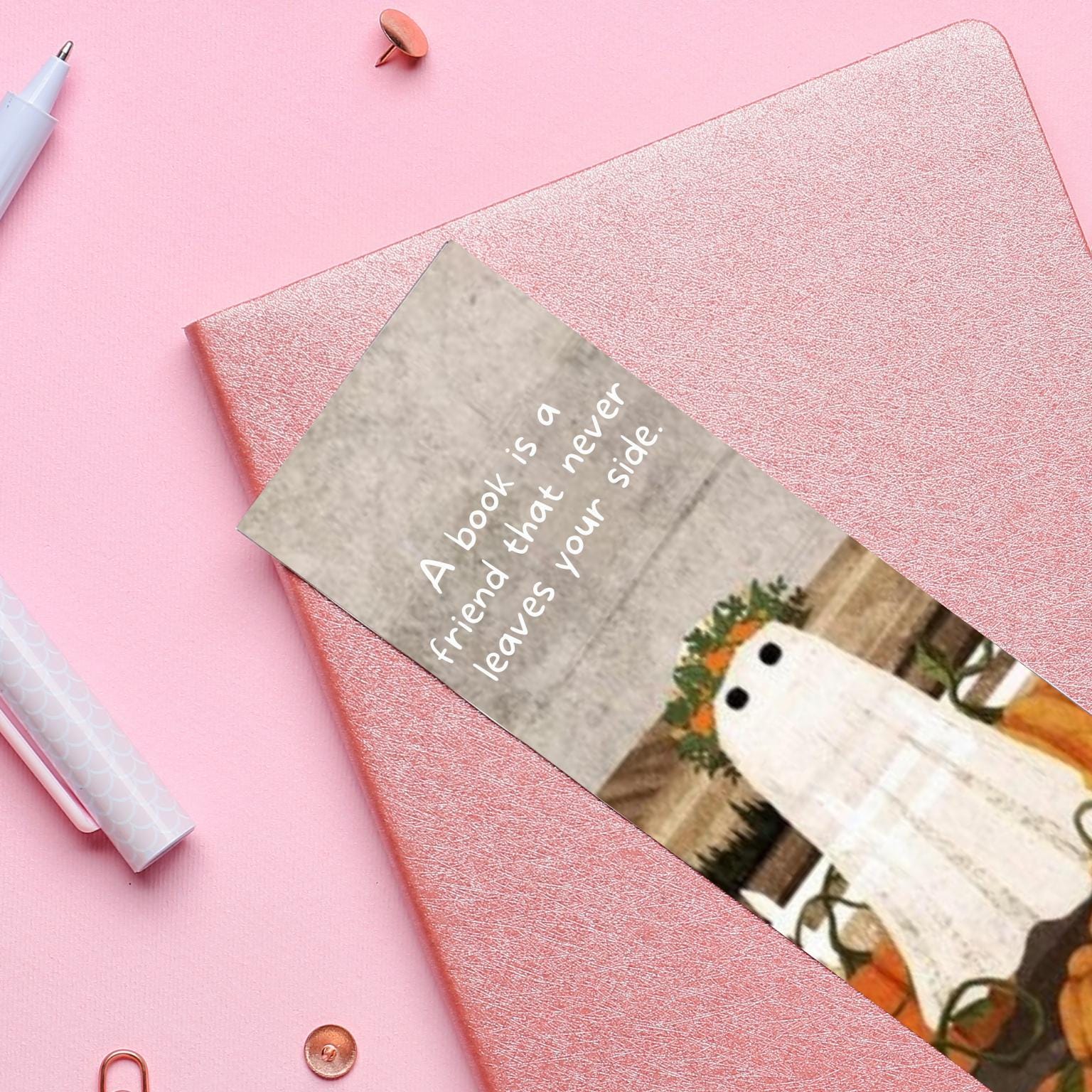 Pumpkin Bookmark Set | Autumn Leaves, Fall Theme (digital Download) - Etsy