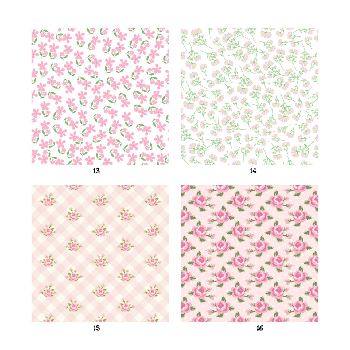 Coquette Digital Paper Pack, 30 Seamless Pastel Pink Roses Backgrounds ...