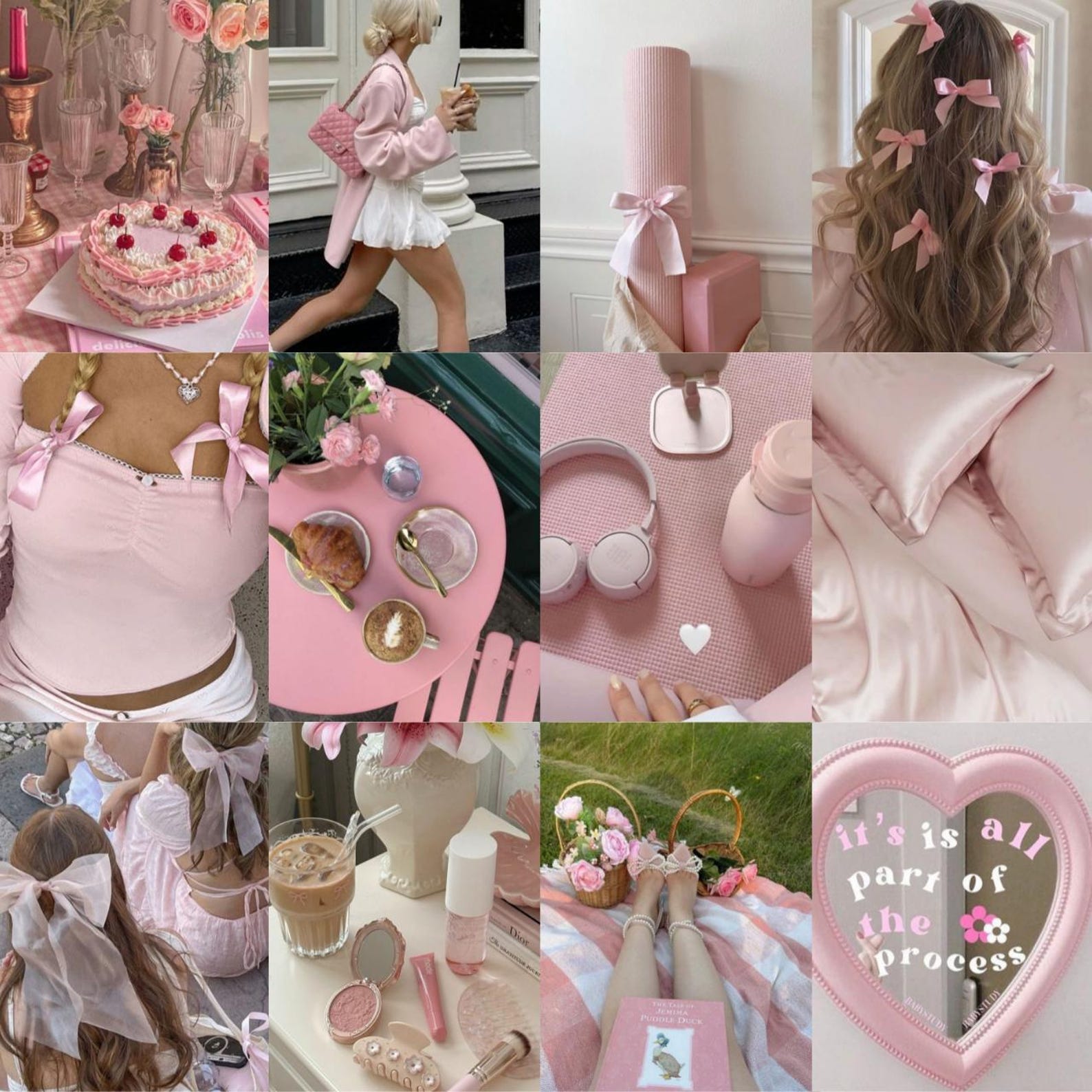 175 PCS Pink Coquette Wall Collage | Coquette Posters | Coquette Room ...