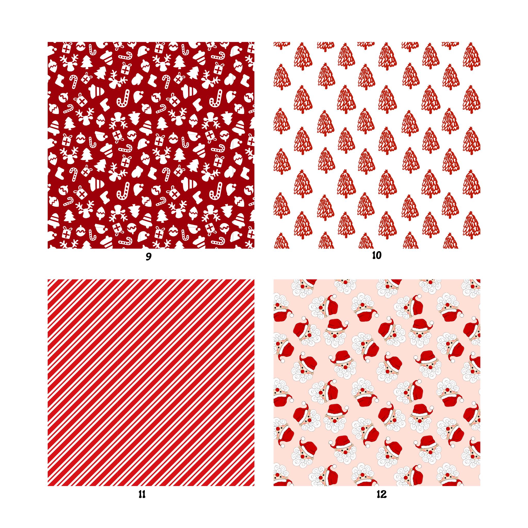 Merry Christmas Red Digital Papers, Xmas Printable Background, Red ...