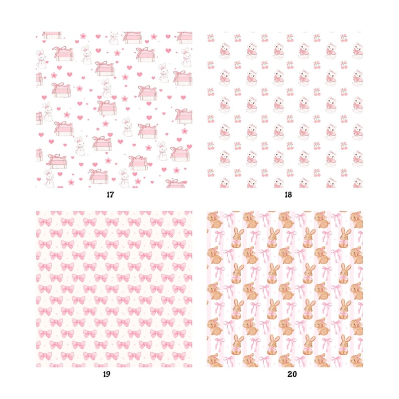 Pink Coquette Bows Digital Papers,Pink Digital Seamless Patterns,Pink ...