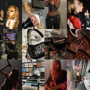 Rockstar Girlfriend Aesthetic Wall Collage Kit | Edgy Photo Prints ...