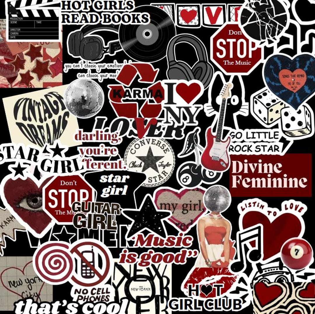 50 PCS Downtown Girl Aesthetic Sticker Sheets | Y2k Aesthetic |downtown ...