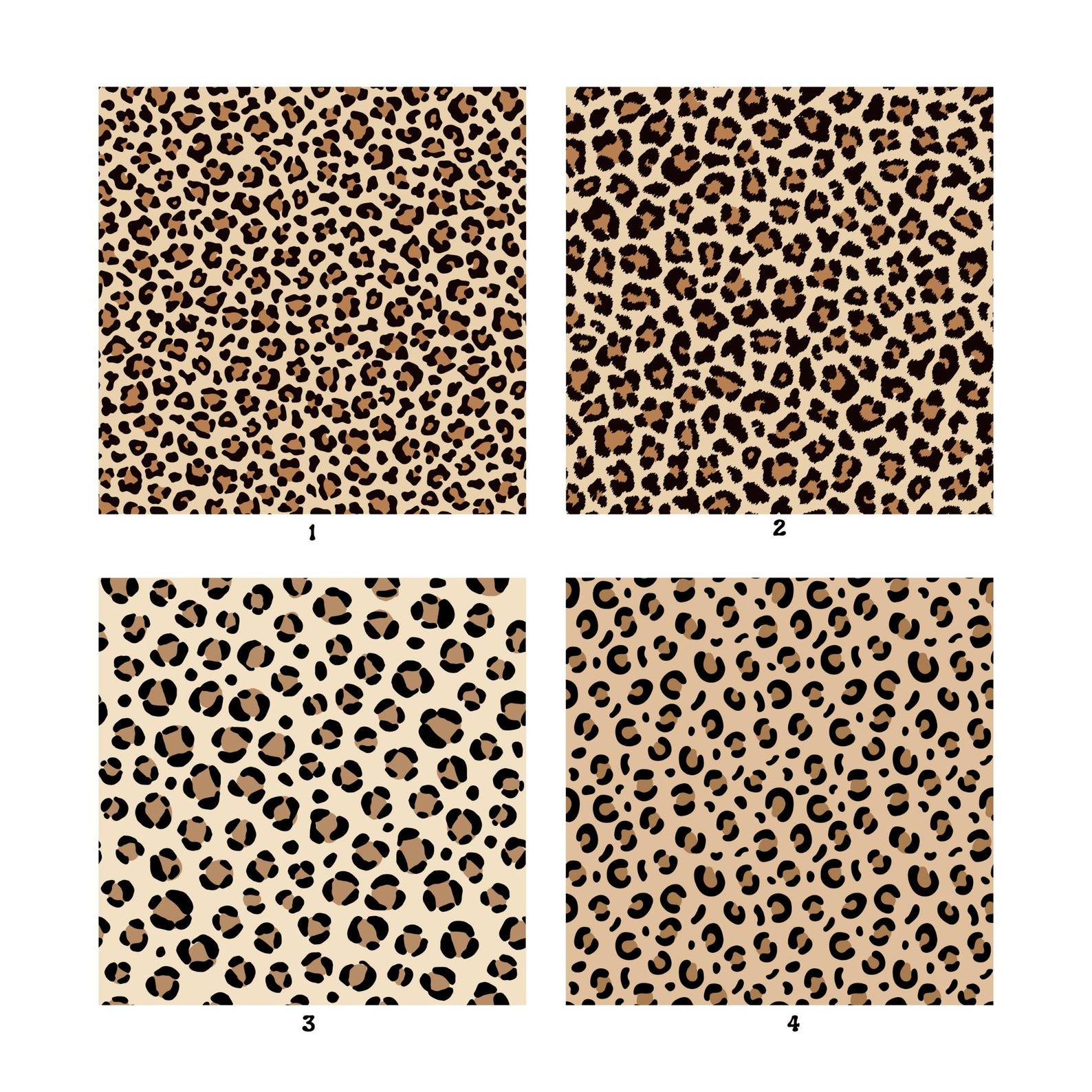 Leopard Print Digital Paper, Leopard Seamless Pattern, Cheetah Seamless ...