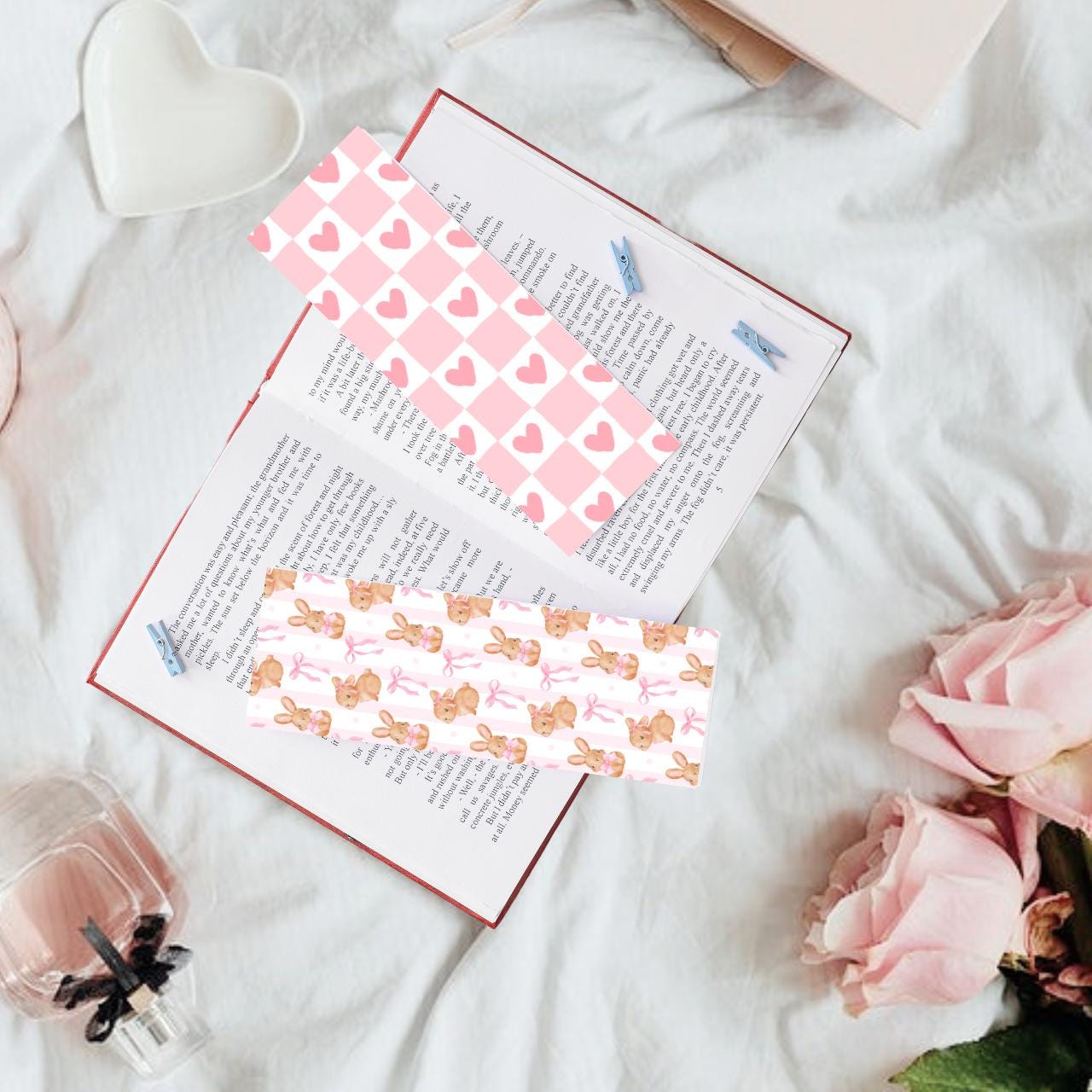 Set of 12 Coquette Printable Bookmarks, Digital Download, Book Lovers ...