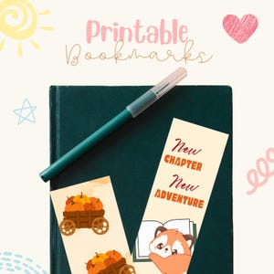 Pumpkin Bookmark Set | Autumn Leaves, Fall Theme (digital Download) - Etsy
