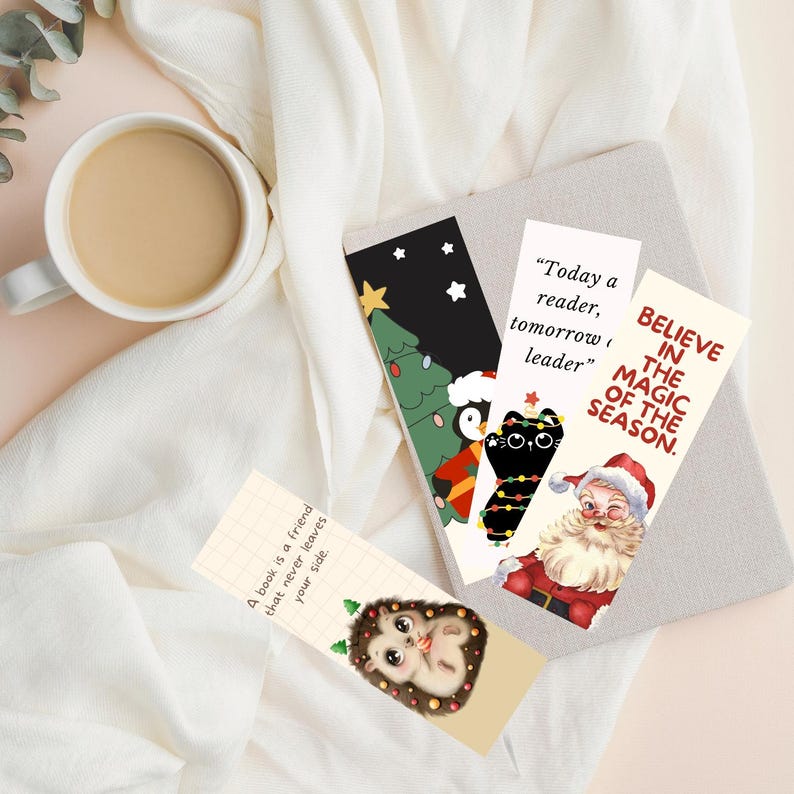 Christmas Bookmarks | Set of 15 Holiday Designs (digital Printable) - Etsy