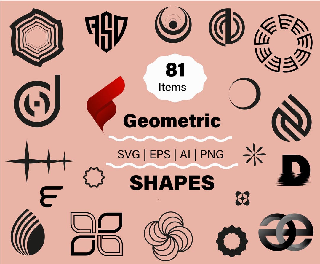 81 Geometric Shape Svgs - Abstract Shapes, Modern Frames, Logo Design ...