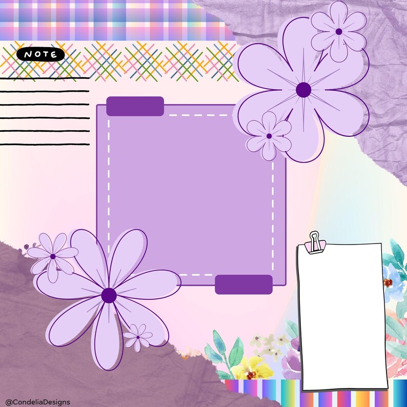 Floral Dreams Scrapbook Kit With Candy Stripes and Blooming ...