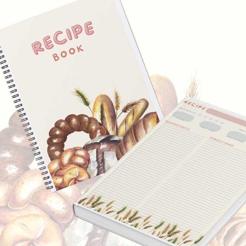 Printable Recipe Book With Natural Elements Digital Download With ...