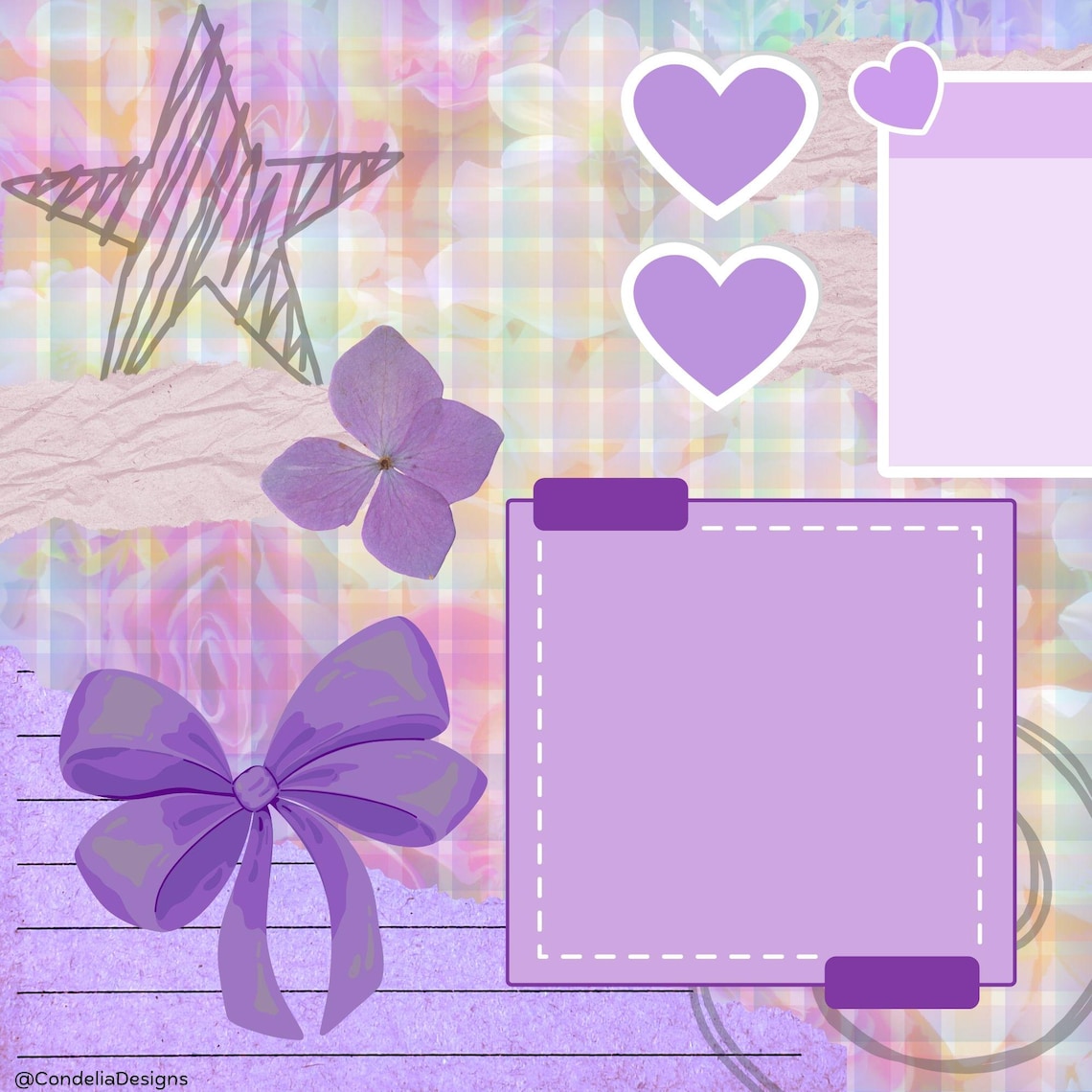 Floral Dreams Scrapbook Kit With Candy Stripes and Blooming ...