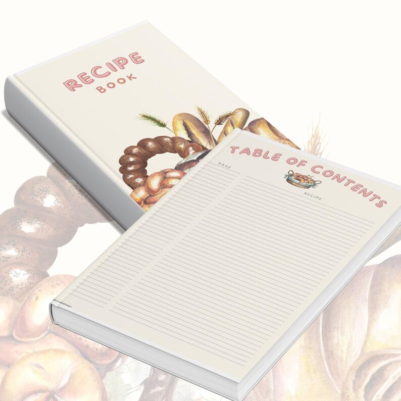 Printable Recipe Book With Natural Elements Digital Download With ...