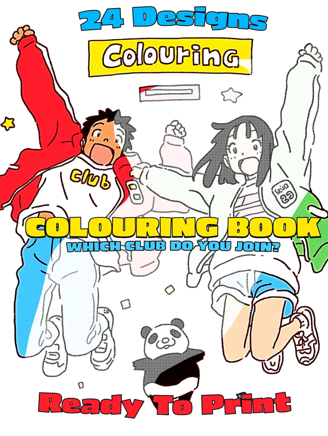 Colouring Club - 24 Designs Ready to Print - Etsy