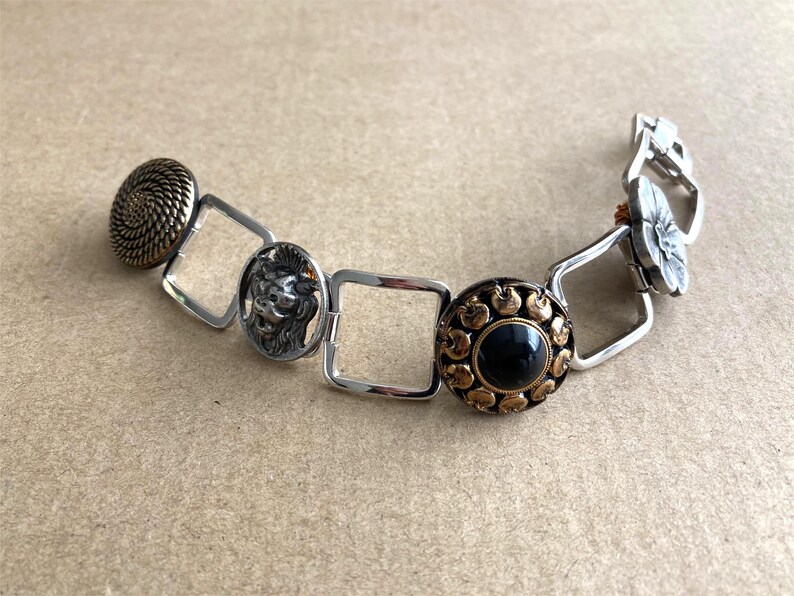 Beautiful Vintage Antique Button Bracelet Artisan Jewelry One of A Kind ...