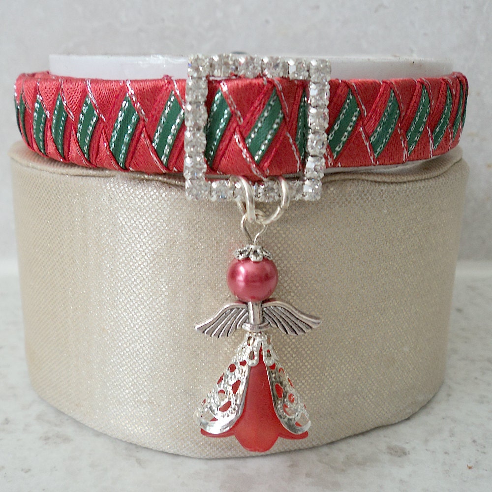 Large Christmas Cat Collar with Pretty Angel Charm | Etsy