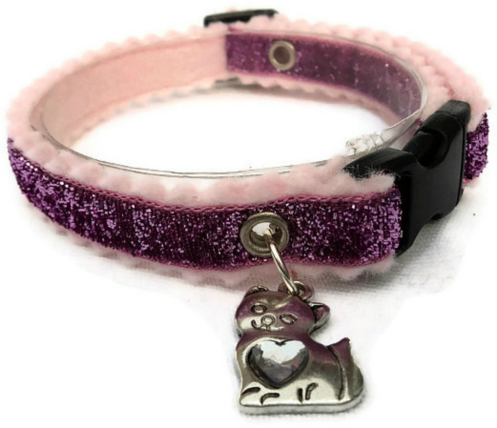 Cat Collar Breakaway Sparkly Pink Collar - Etsy