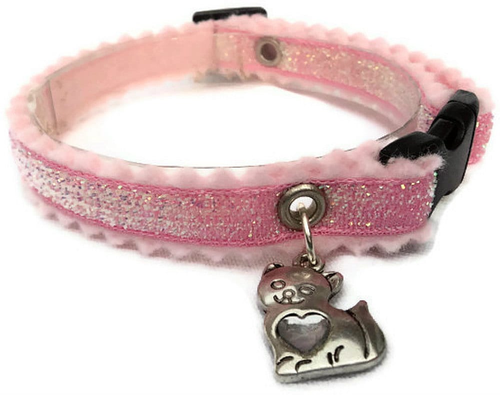 Pink Breakaway Cat Collar With Kitten Charm - Etsy
