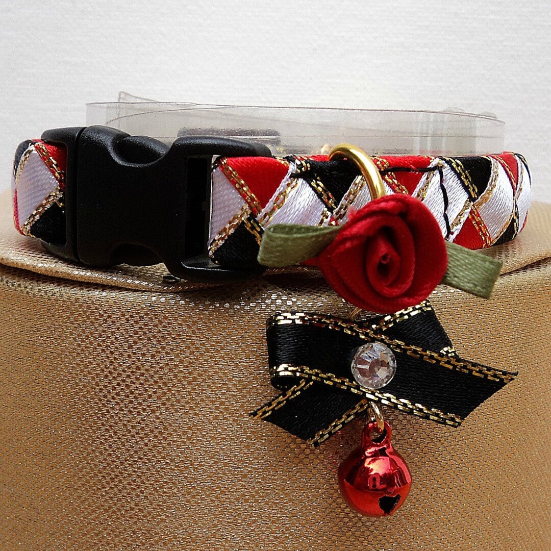 Breakaway Cat Collar With Pretty Rose Attachment - Etsy