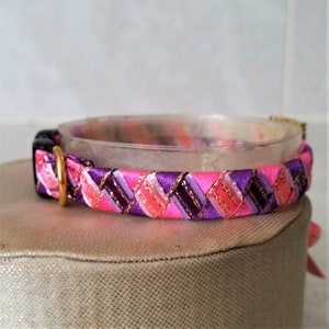 Cat Collar Breakaway, Pink and Purple Collar With a Heart Bell and ...