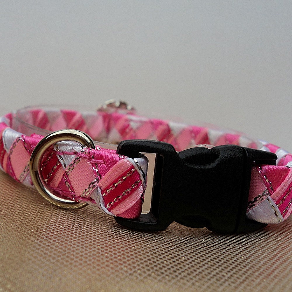 Pink Cat Collar Designer Breakaway Style With Diamante Buckle - Etsy