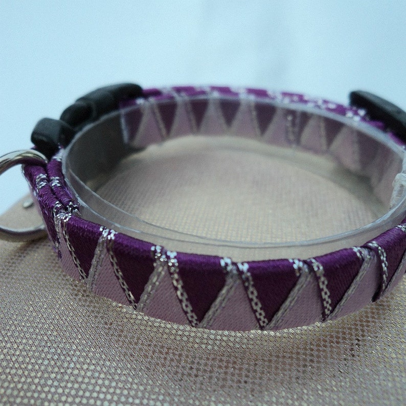 Breakaway Cat Collar Ribbon Braided in Purple and Lilac - Etsy