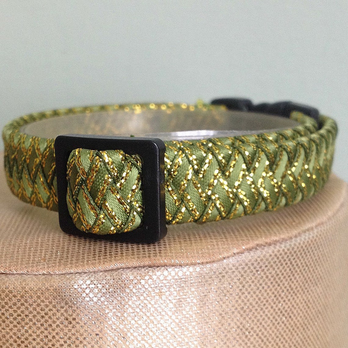 Breakaway Kitten Collar / Small Cat Collar in Green - Etsy