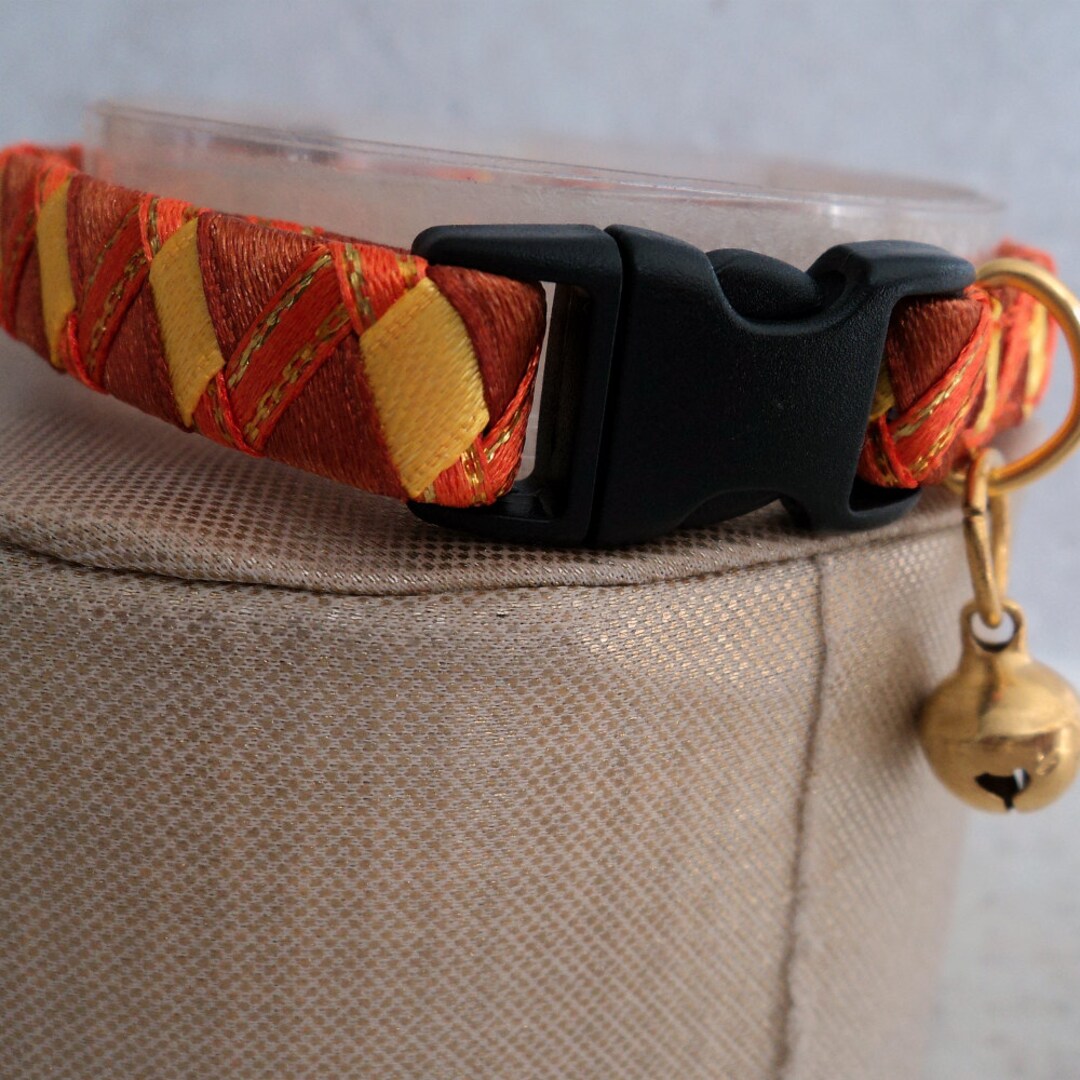 Autumn Falls Cat Collar in Shades of Rust and Orange - Etsy