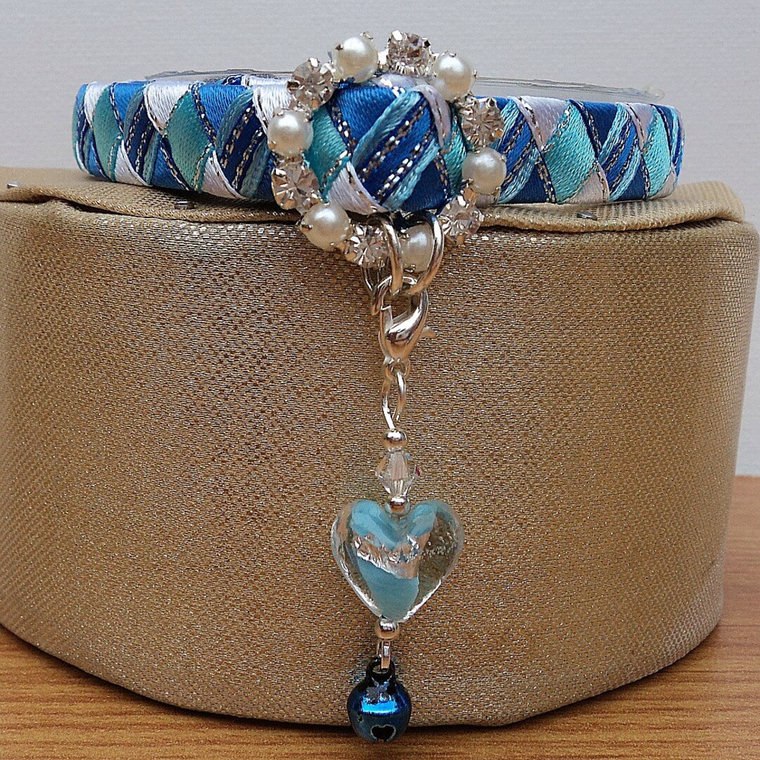 Blue Cat Collar Designer Breakaway Style With Diamante Buckle - Etsy