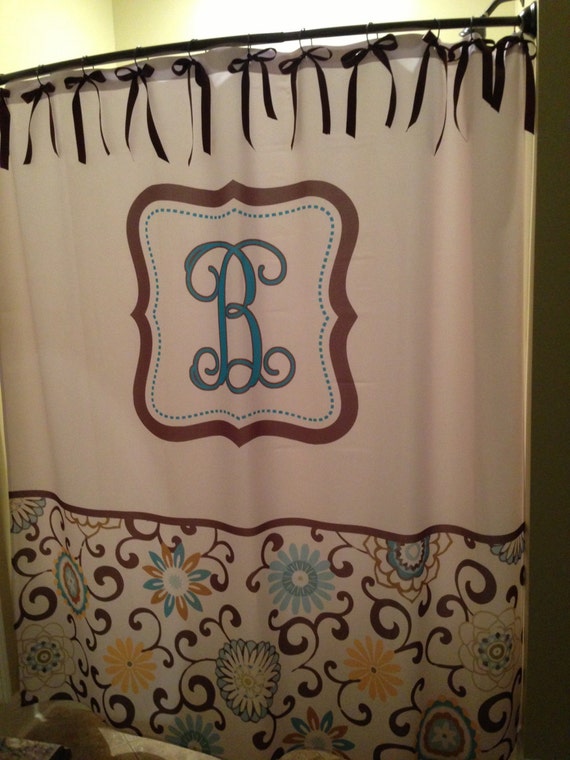 Items Similar To Personalized Shower Curtain Vintage Style Floral