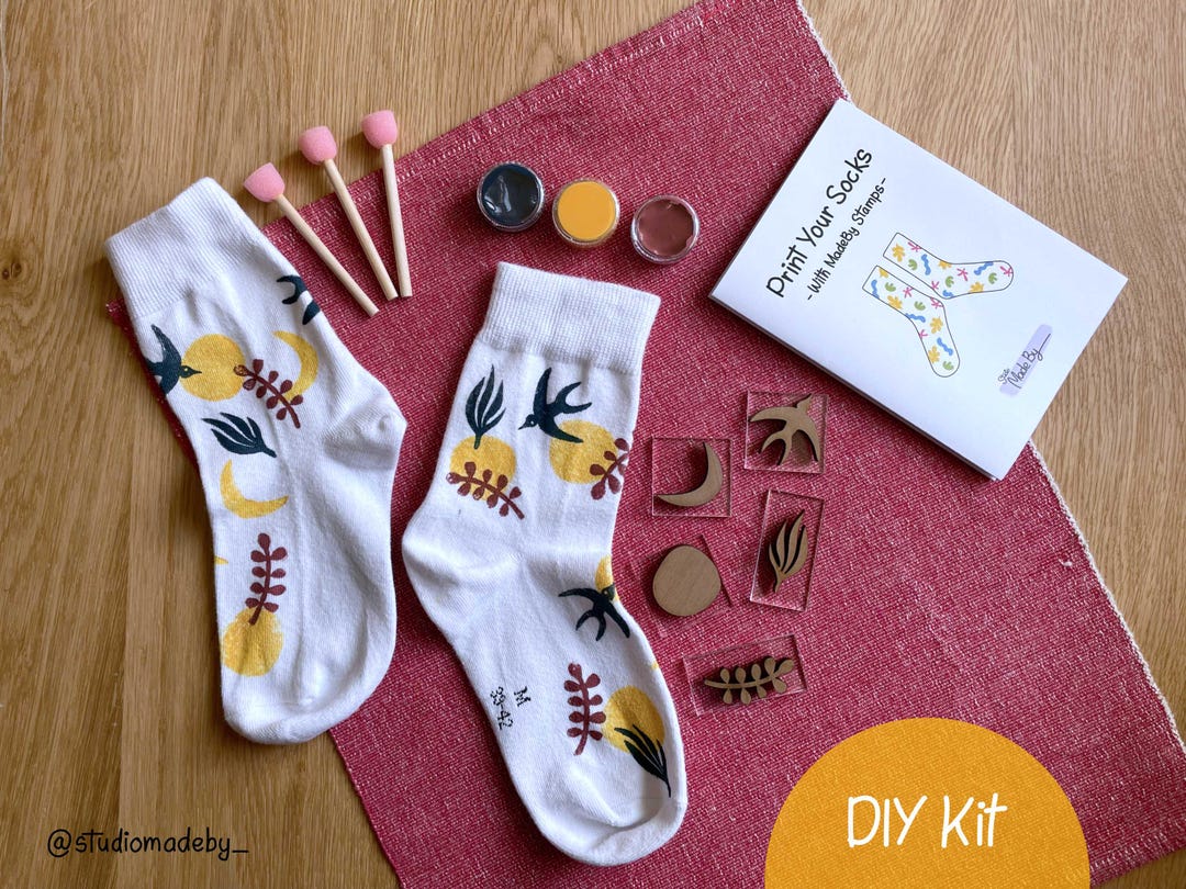 Sock Printing Kit – Print Your Own Socks With Solid Stamps - Etsy