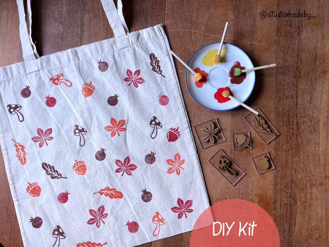 Tote Bag Stamping Kit – Print a Unique Tote Bag With Solid Stamps - Etsy