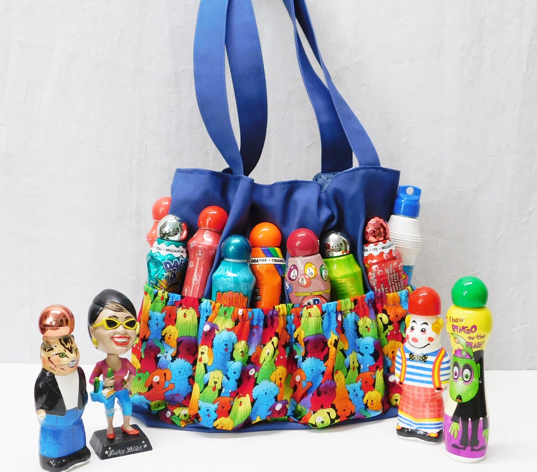 Colorful Dogs Bingo Bag, Cartoon Dog Bingo Bag, Bingo Dauber Bag ...
