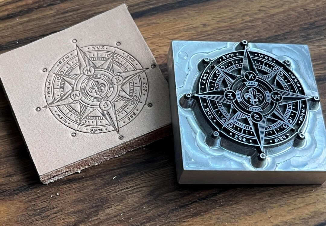 Alumnium Leather Stamp: Wind Rose, Compas, - Etsy