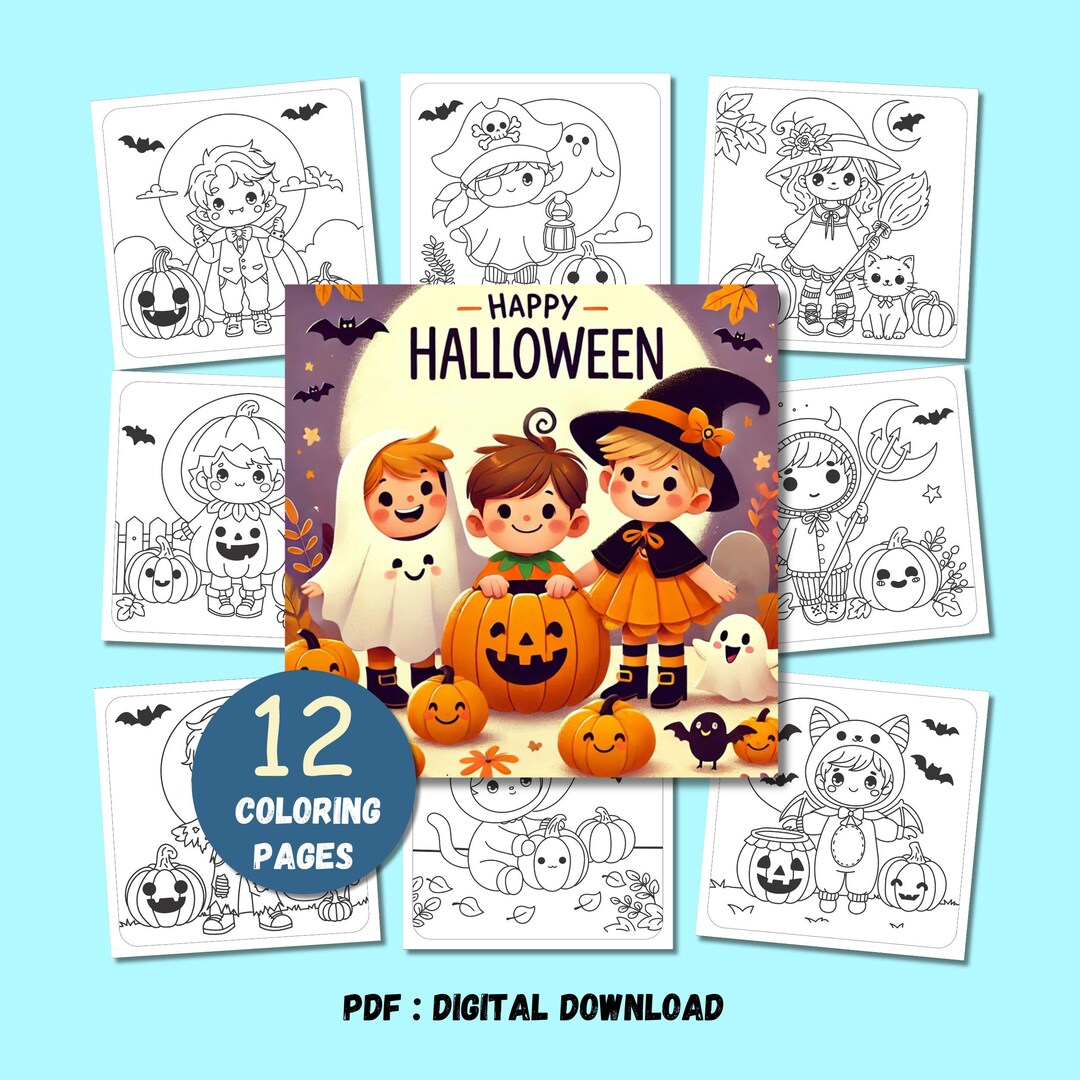 Halloween Cozy Coloring Pages, Cheap Coloring Books for Adults , Gift ...