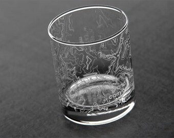 Grand Teton Topographic Map Rocks Glass | Etsy