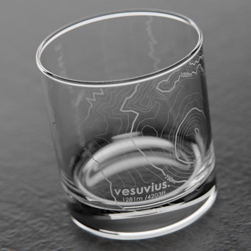 Mt Shasta Topographic Map Glass | Etsy