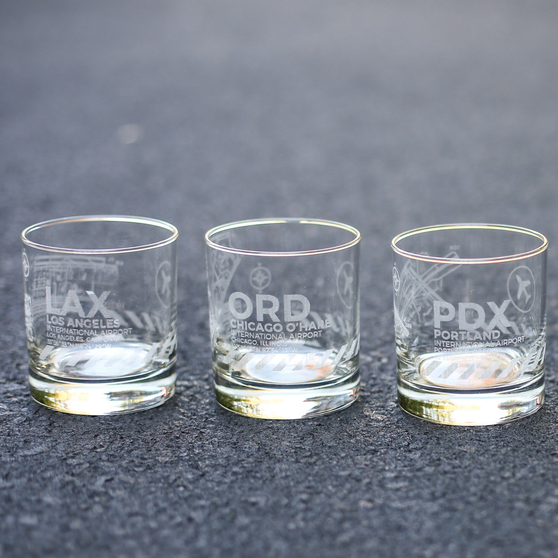 Miami MIA Airport Rocks Glass - Etsy