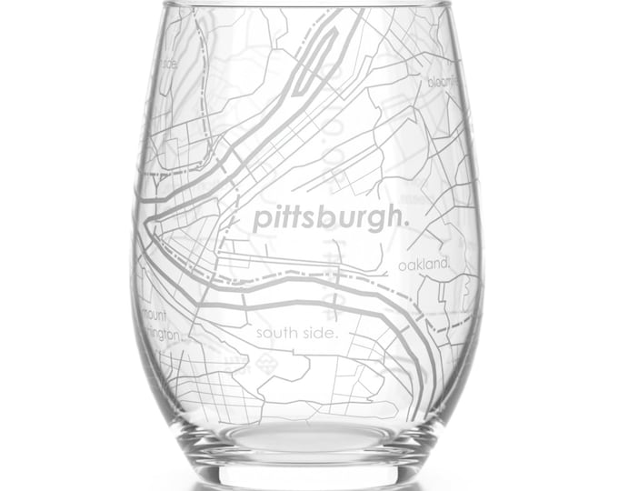 Nashville Map Stemless Wine Glass Engraved Wine Glass 15oz - Etsy