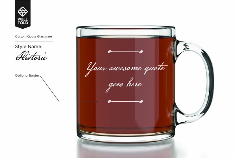 Custom Quote Coffee Mug | Personalized Coffee Mug | Custom Etched Glass ...